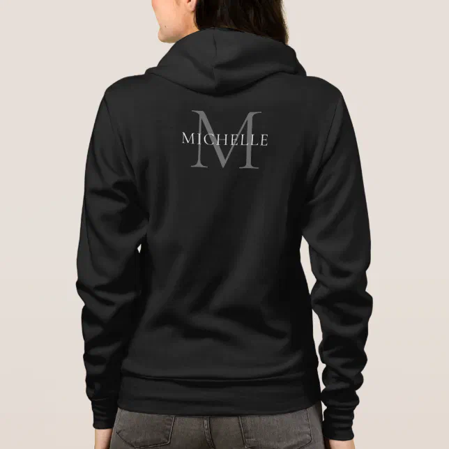 Back Design Template Name Monogram Clothing Womens Hoodie | Zazzle