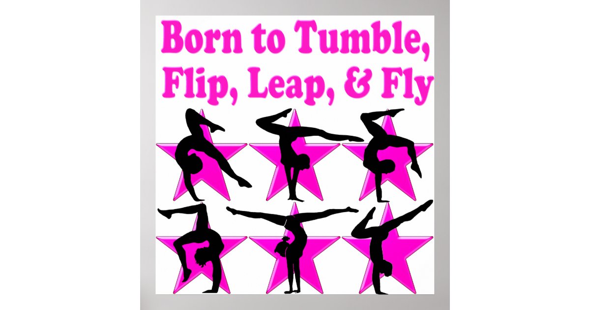 BACK FLIPPING GYMNAST POSTER | Zazzle