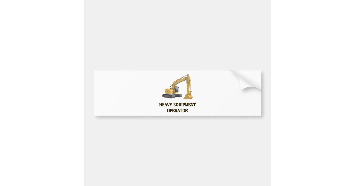 BACK HOE BUMPER STICKER | Zazzle