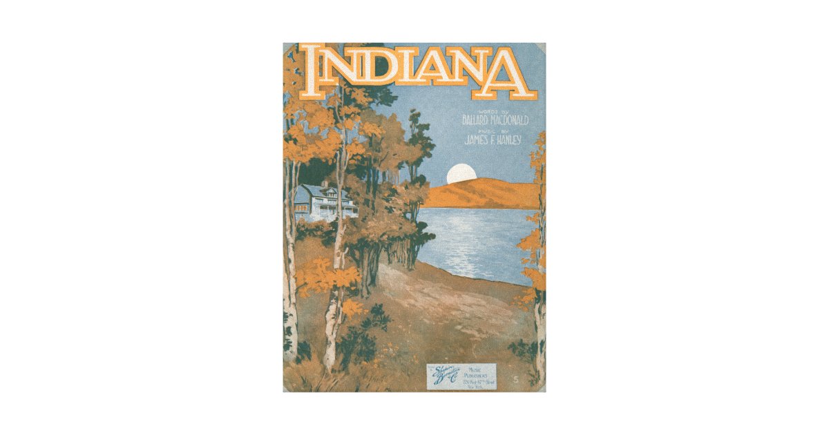 Back Home Again In Indiana Canvas Print | Zazzle