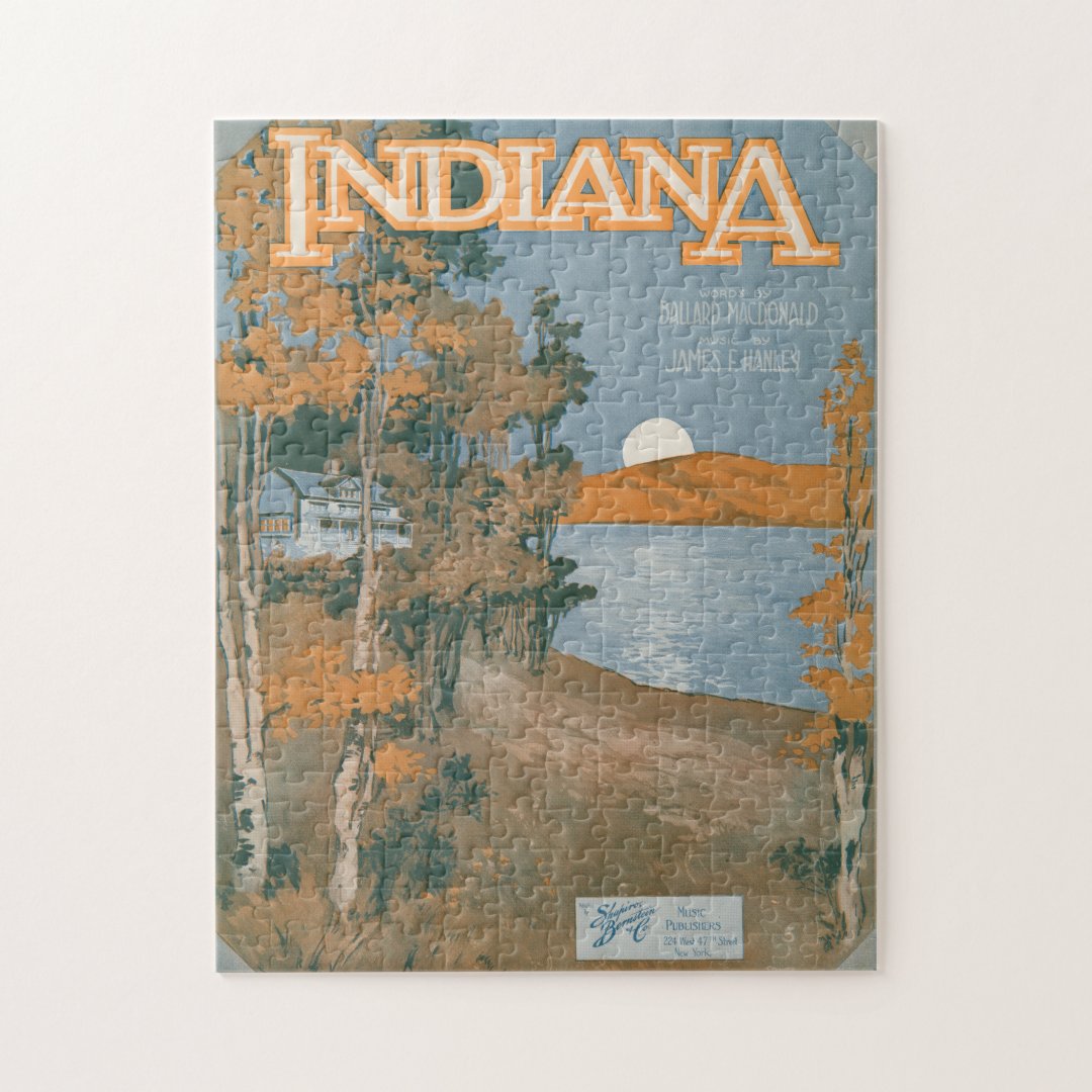 Back Home Again In Indiana Jigsaw Puzzle | Zazzle
