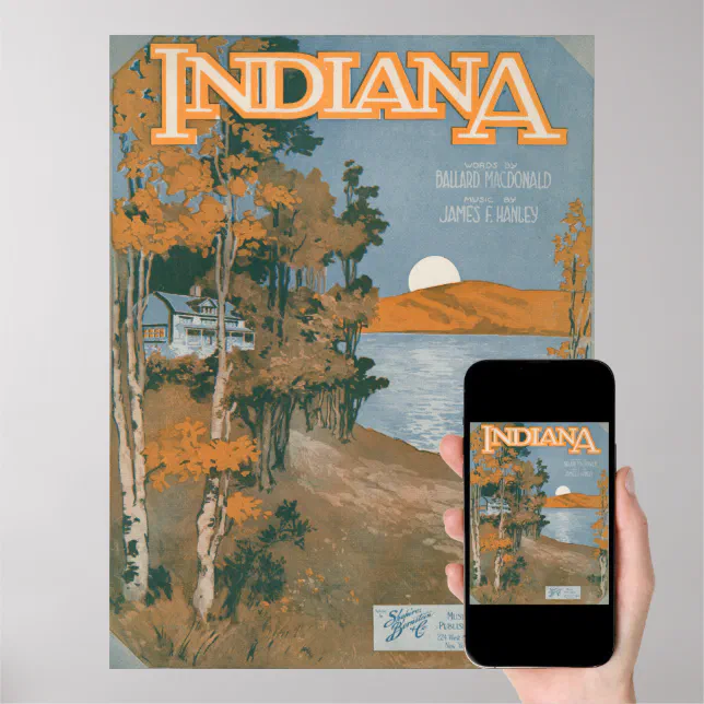 Back Home Again In Indiana Poster | Zazzle