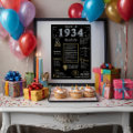 Back In 1934 Printable Poster, 1934 Birthday Sign | Zazzle