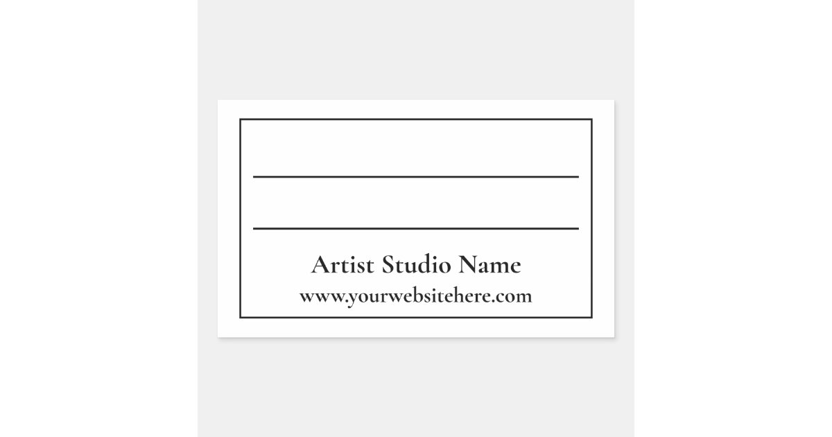 Back of Artwork Label Sticker | Zazzle