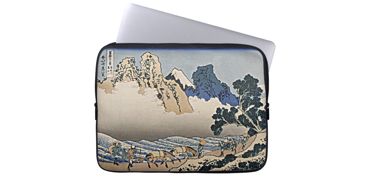 Back of Fuji mountain from Minobu river Hokusai Laptop Sleeve | Zazzle