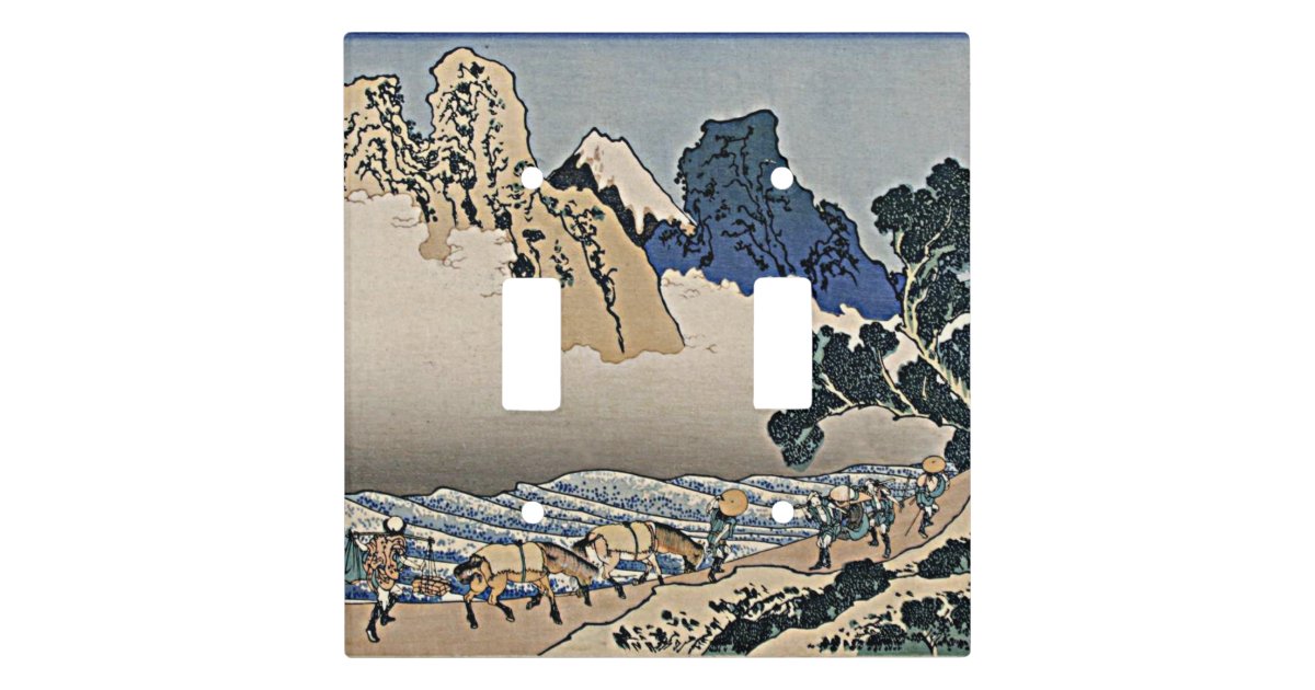 Back of Fuji mountain from Minobu river Hokusai Light Switch Cover | Zazzle