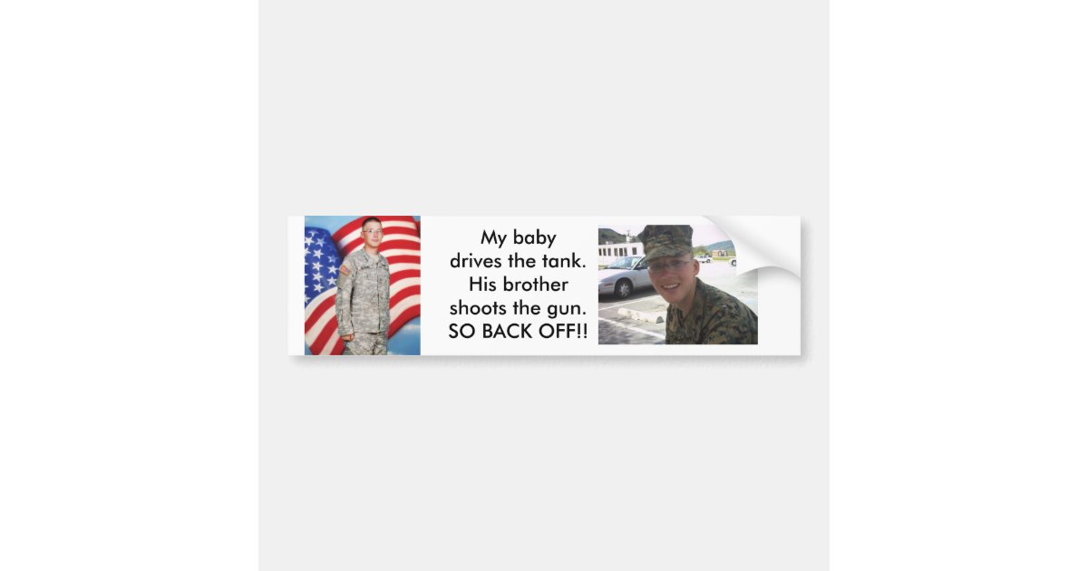 Back off! bumper sticker | Zazzle