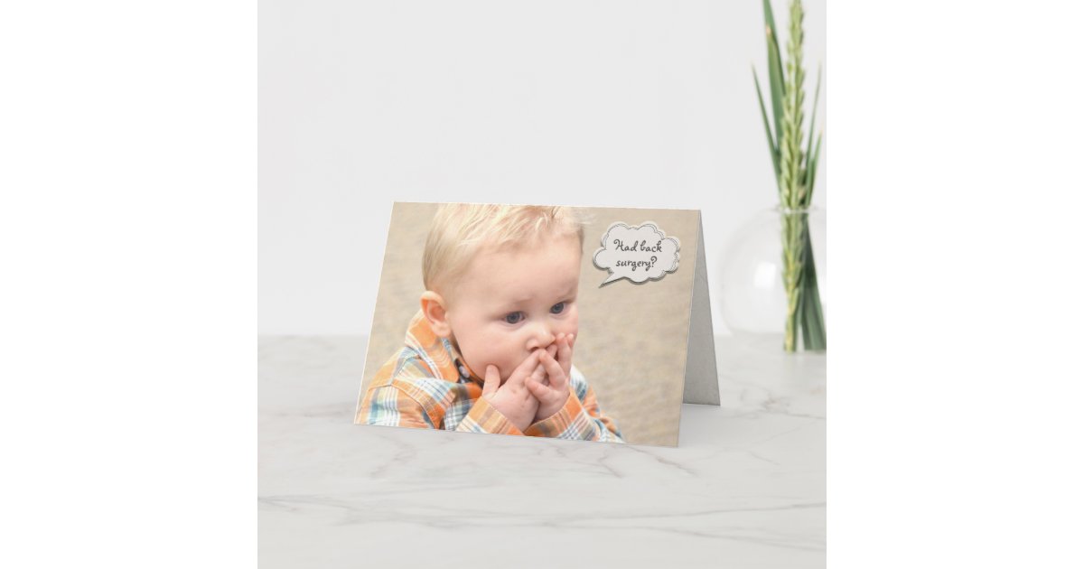 back surgery get well card | Zazzle