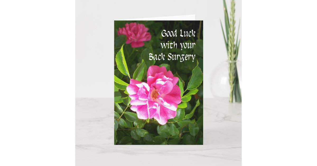Back Surgery Good Luck Card | Zazzle.com