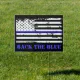 Back The Blue American Flag Thin Blue Line Sign | Zazzle