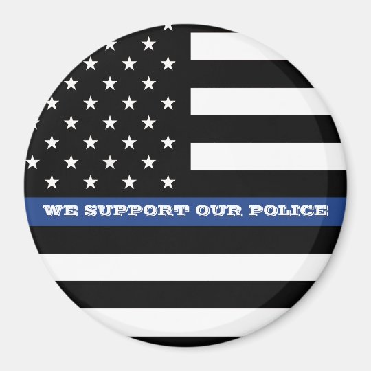 Back The Blue Large, 3 Inch Round Magnet | Zazzle.com