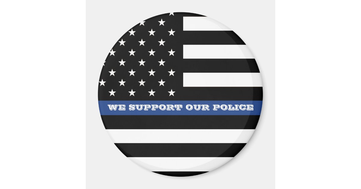 Back The Blue Large, 3 Inch Round Magnet | Zazzle