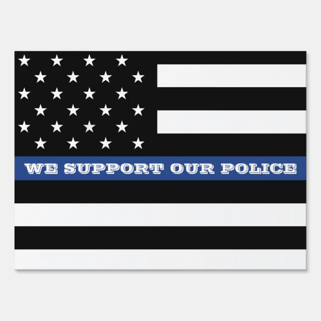 Back The Blue Medium, 18" x 24" Yard Sign | Zazzle