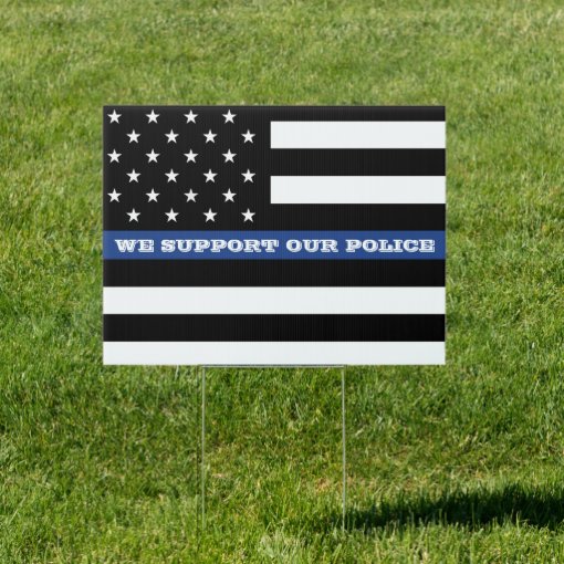 Back The Blue Medium, 18" x 24" Yard Sign | Zazzle