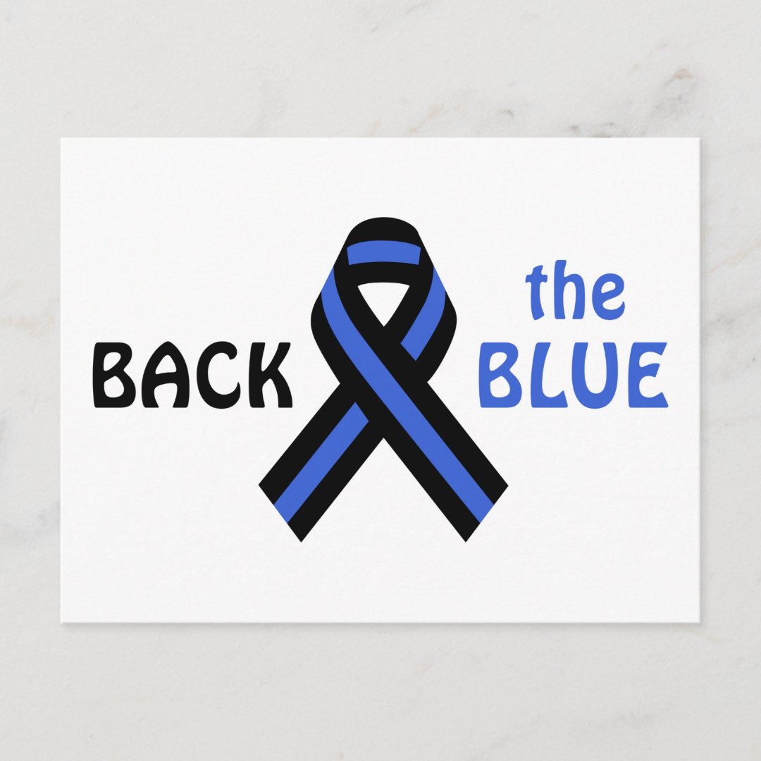 Back the Blue Postcard | Zazzle