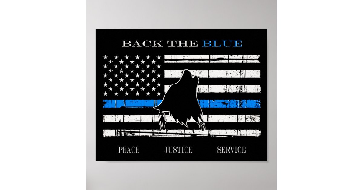 Back the Blue Poster | Zazzle