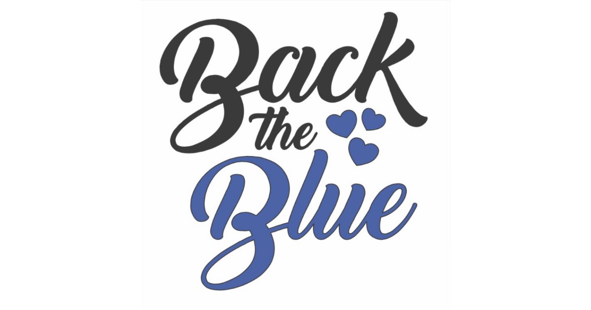 Back the Blue Sticker | Zazzle