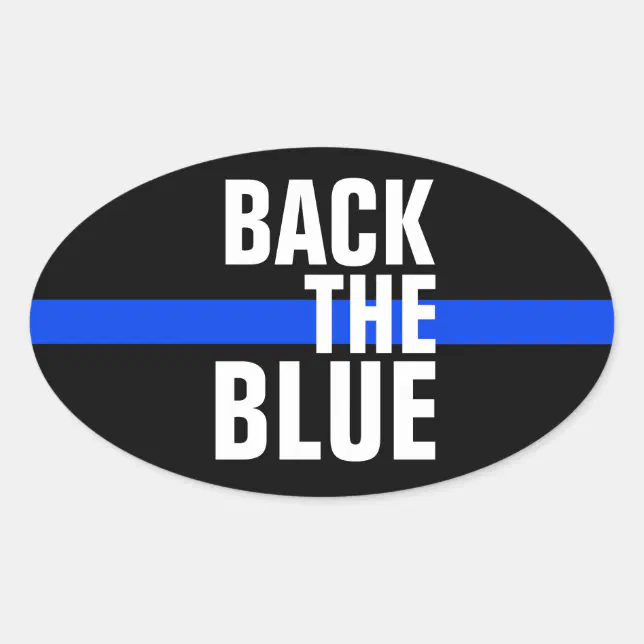 BACK THE BLUE SUPPORT POLICE BUMPER STICKER | Zazzle