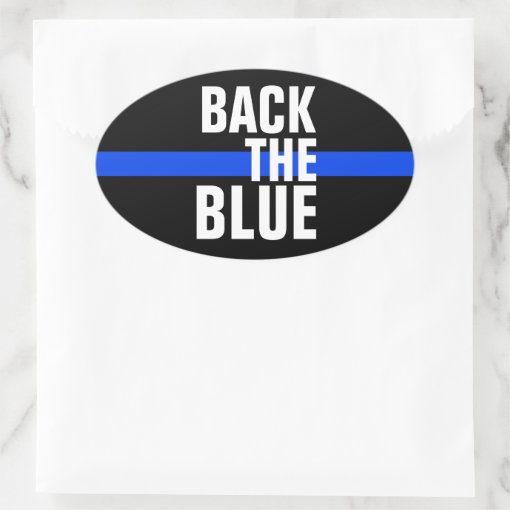 BACK THE BLUE SUPPORT POLICE BUMPER STICKER | Zazzle