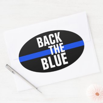 BACK THE BLUE SUPPORT POLICE BUMPER STICKER | Zazzle