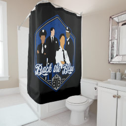 Back The Blue Support Police Officers Shower Curtain | Zazzle