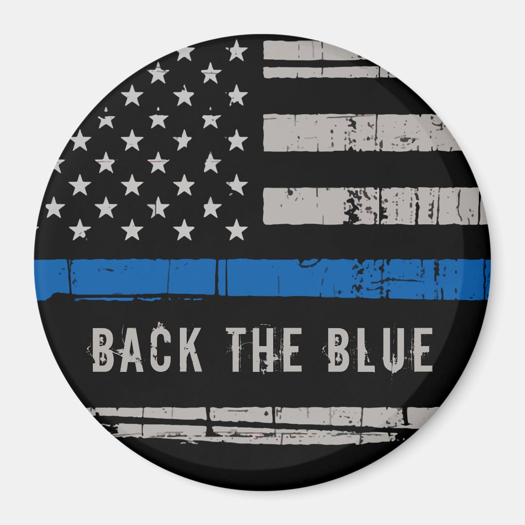 Back The Blue Thin Blue Line Magnet | Zazzle
