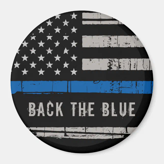 Back The Blue Thin Blue Line Magnet | Zazzle