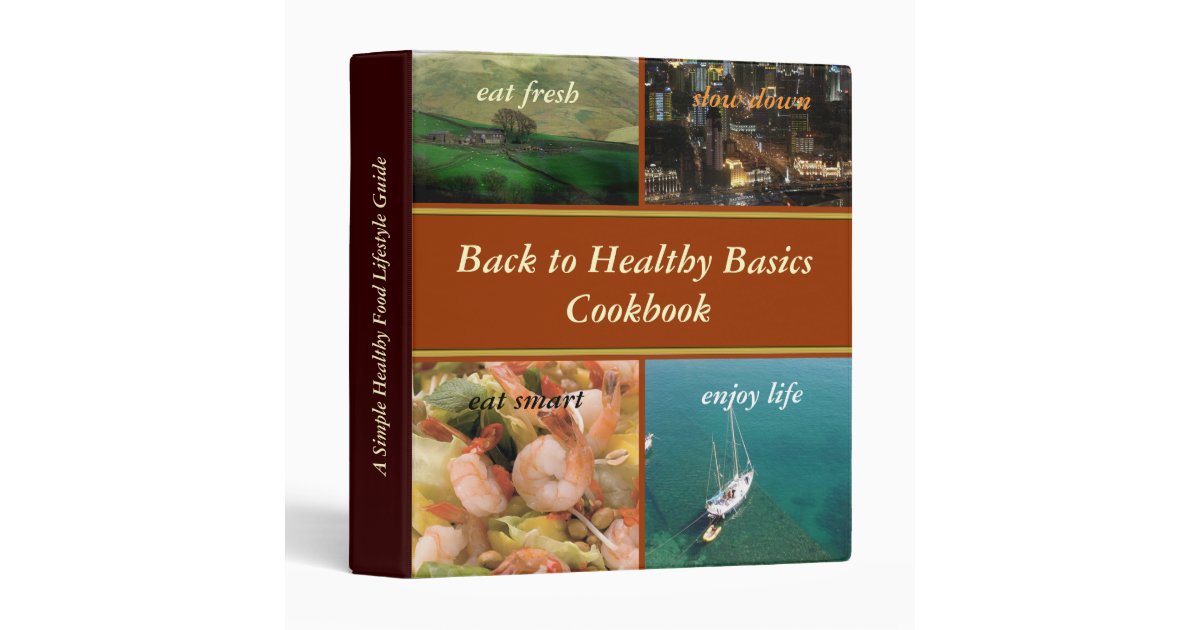 Back to Healthy Basics Cookbook Binder | Zazzle