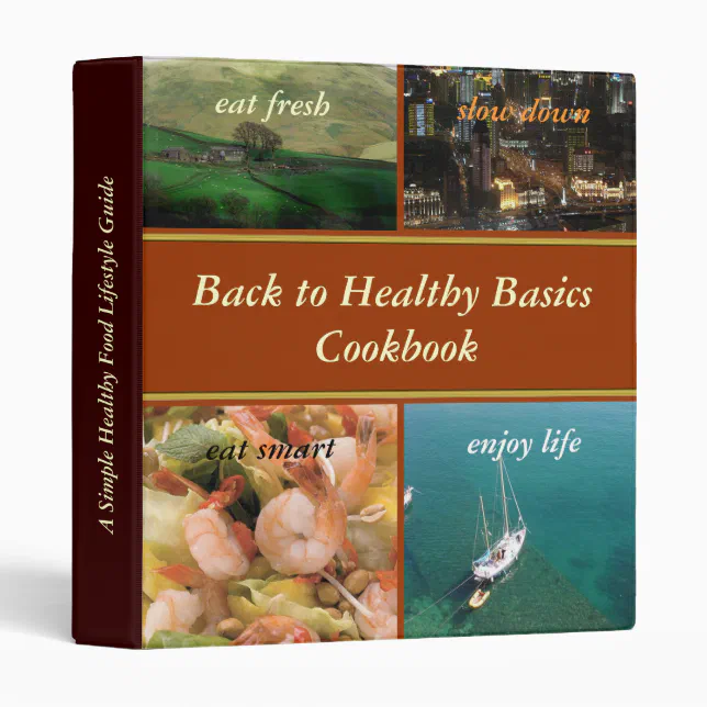 Back to Healthy Basics Cookbook Binder | Zazzle