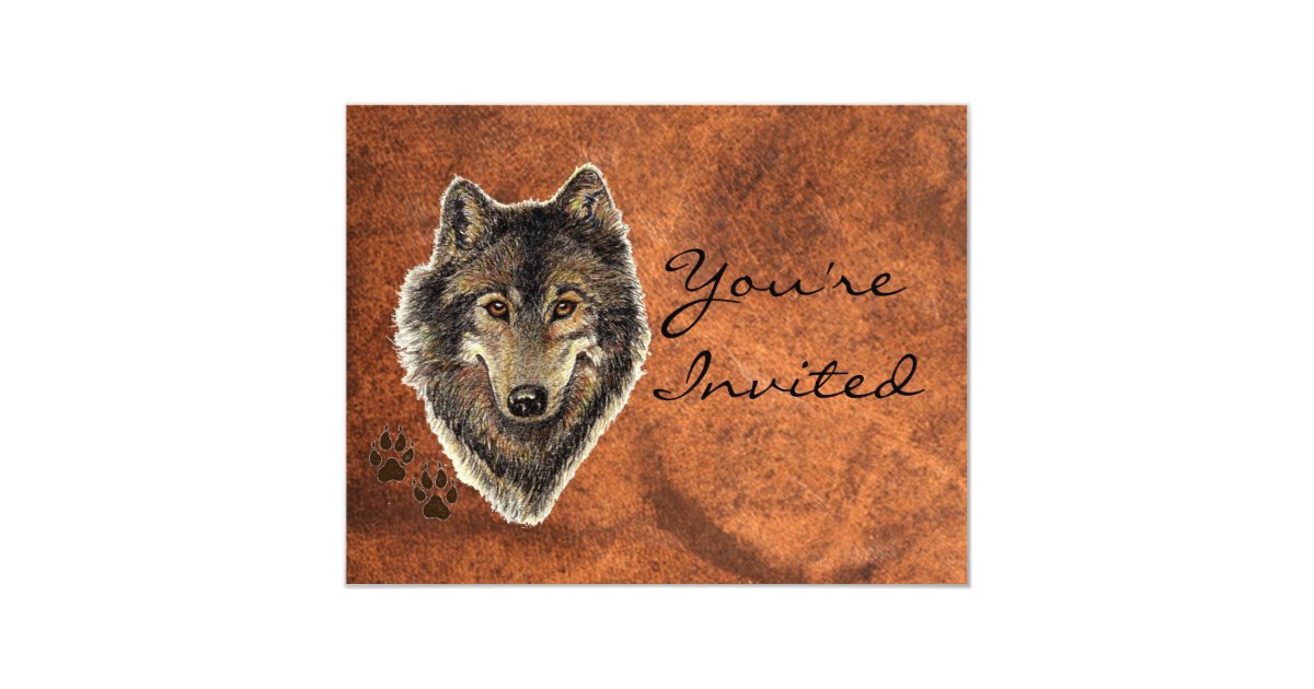 Back to Nature, Wolf, Animal Party Invite | Zazzle.com
