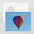 Back to School Adventure Hot Air Balloon Postcard | Zazzle