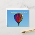 Back to School Adventure Hot Air Balloon Postcard | Zazzle