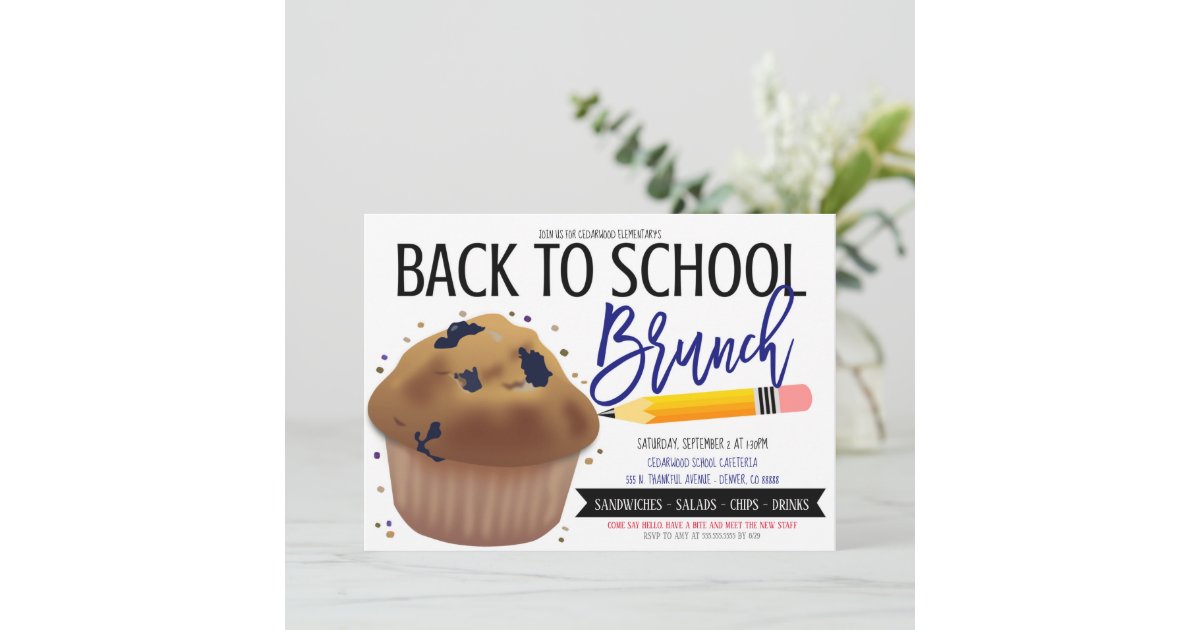 Back to School Brunch Invitation | Zazzle