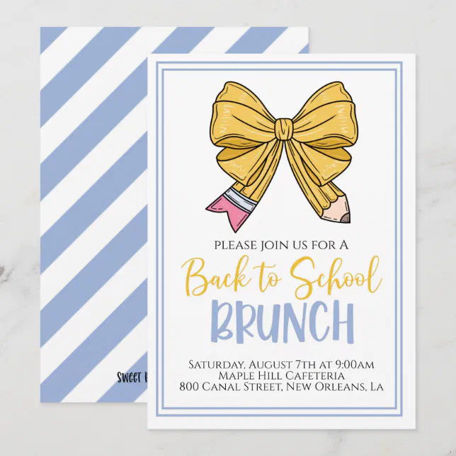 Back to School Brunch Invitation | Zazzle