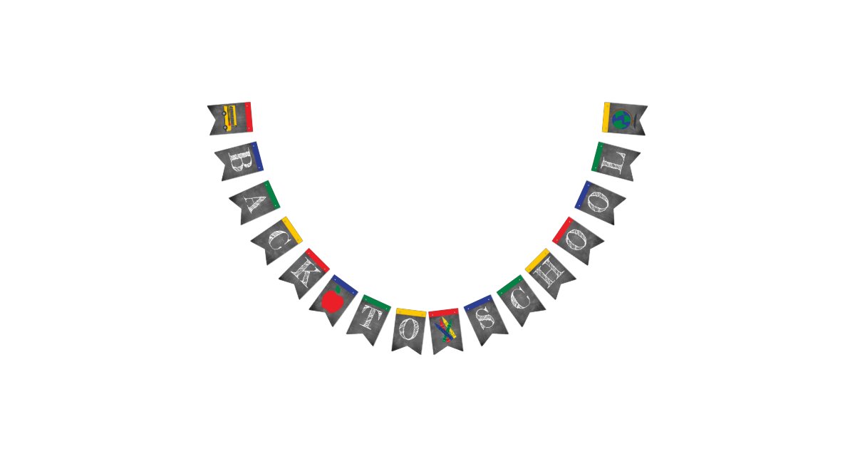 Back to School Bunting Flags | Zazzle