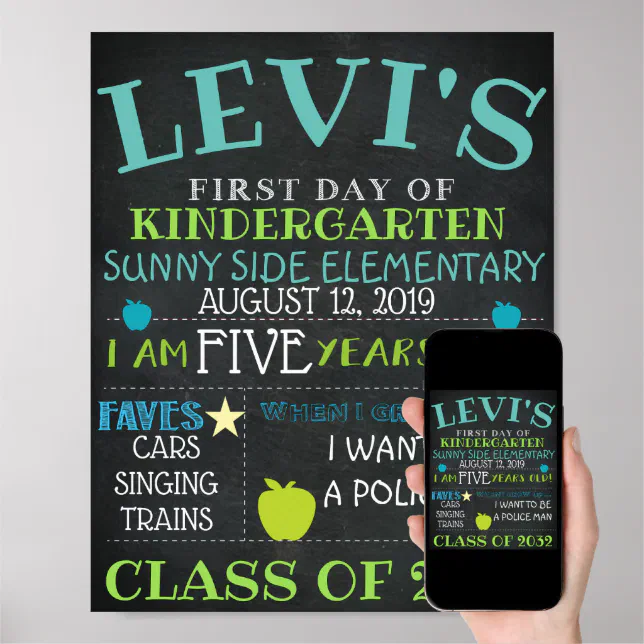 BACK TO SCHOOL CHART | Zazzle