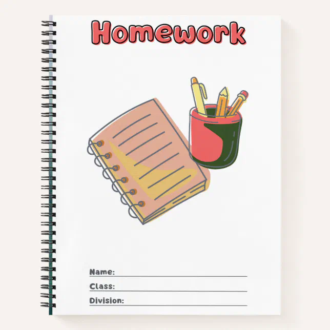 back to school, college homework notebook | Zazzle