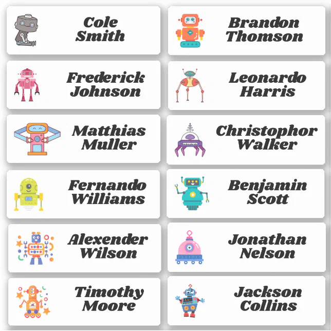 Back to School Custom Multiple Name Stickers | Zazzle