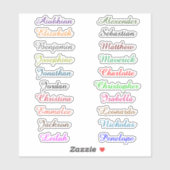 Back to School Custom Multiple Name Stickers | Zazzle