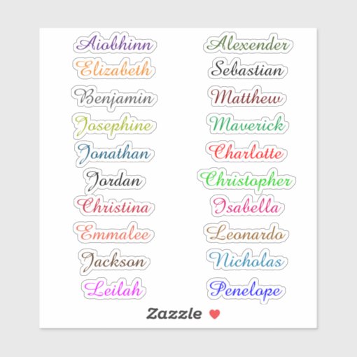 Back to School Custom Multiple Name Stickers | Zazzle