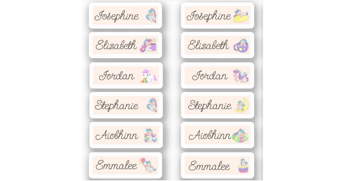 Back to School Custom Multiple Name Stickers | Zazzle