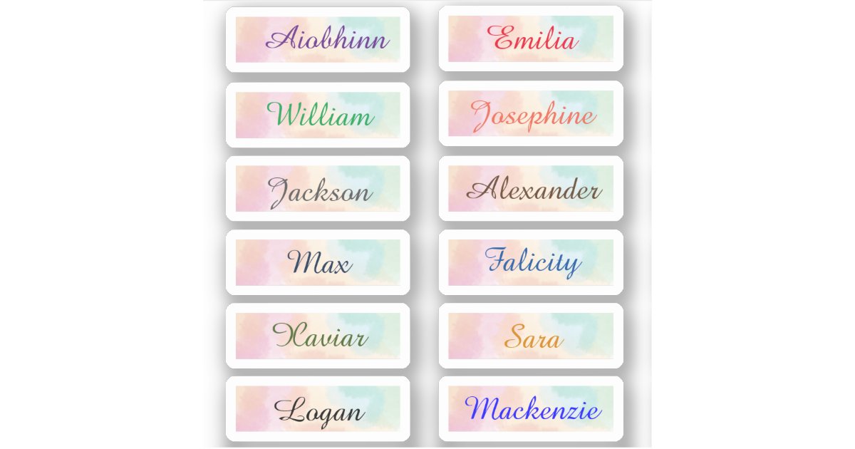 Back to School Custom Multiple Name Stickers | Zazzle