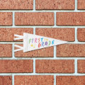 Back to school Cute colorful First Day of School Pennant Flag | Zazzle