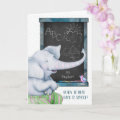 Back to School Elephant Chalkboard Personalize Card | Zazzle