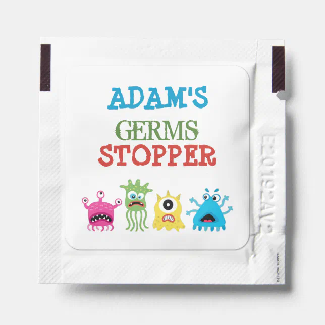 Back to school Germ stopper cute fun bacteria kids Hand Sanitizer ...