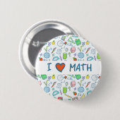 Back to school: "I love math" button | Zazzle