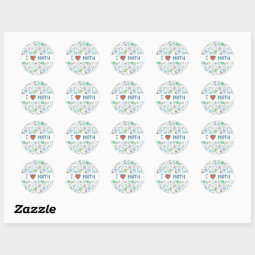 Back to school: "I love math" sticker | Zazzle