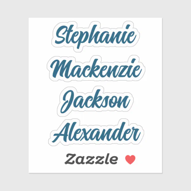 Back to School Multiple Name Stickers | Zazzle