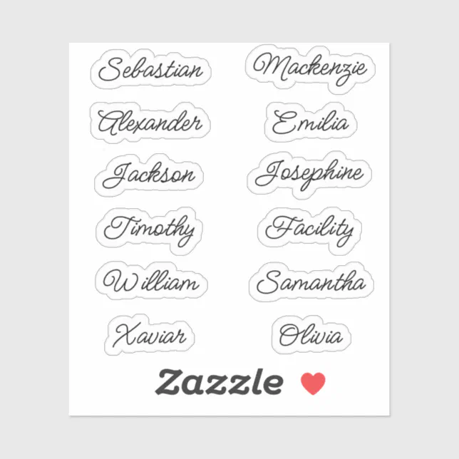 Back to School Multiple Name Stickers | Zazzle