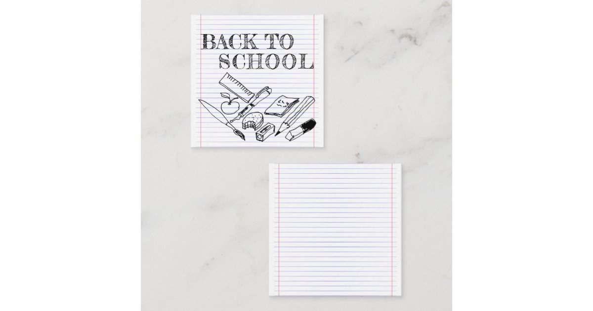 Back to School Note Card | Zazzle